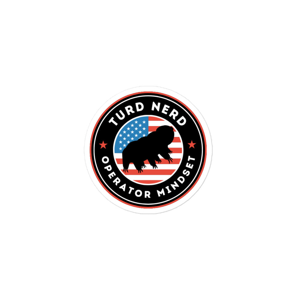 Turd Nerd Logo Bubble-free stickers – Operator Mindset Store